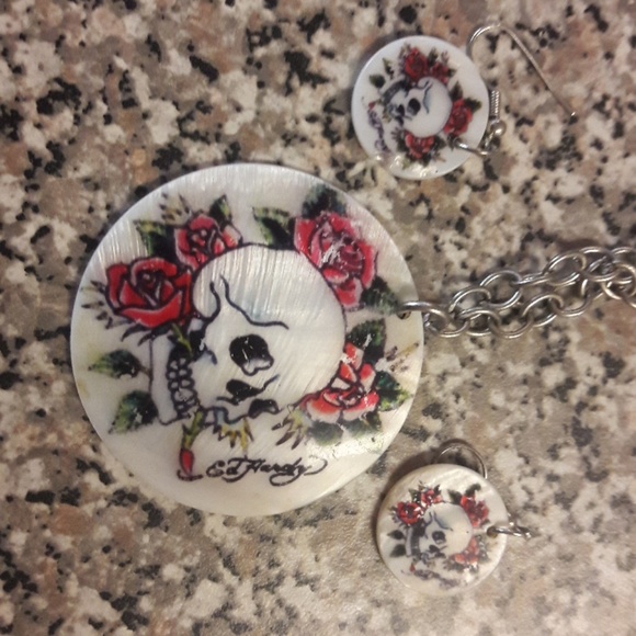 Ed Hardy | Accessories | Final Price Ed Hardy Necklace And Earning Sets ...